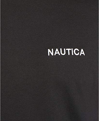 Nautica Men's Short Sleeve Crew Neck T-Shirt, True Black Solid, X-Large
