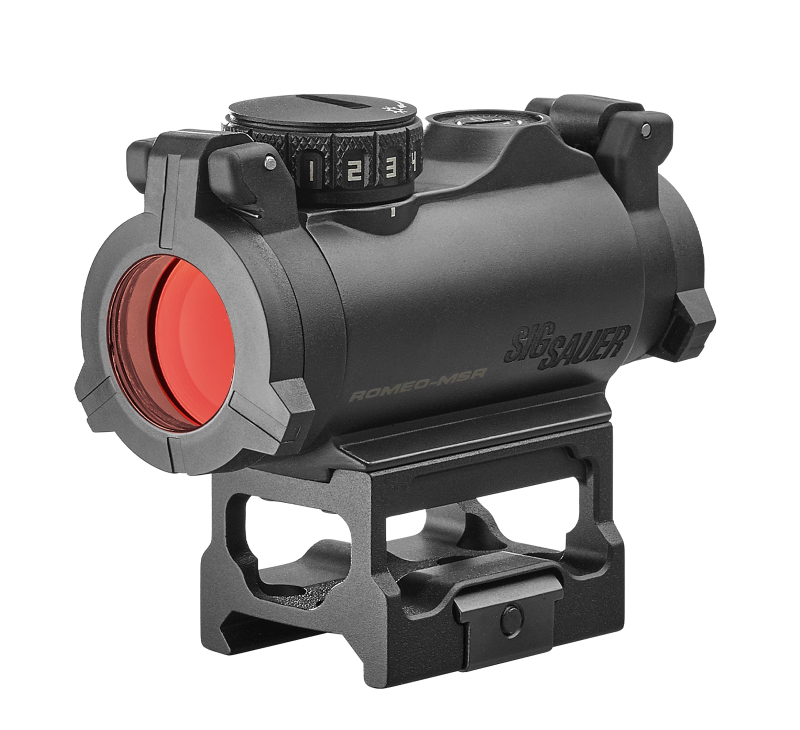 SIG SAUER Romeo-MSR 1x20mm 2 MOA Red Dot Sight | Durable Waterproof Lightweight Ultra-Compact Gun Sight with Flip-Back Lens Covers, Black