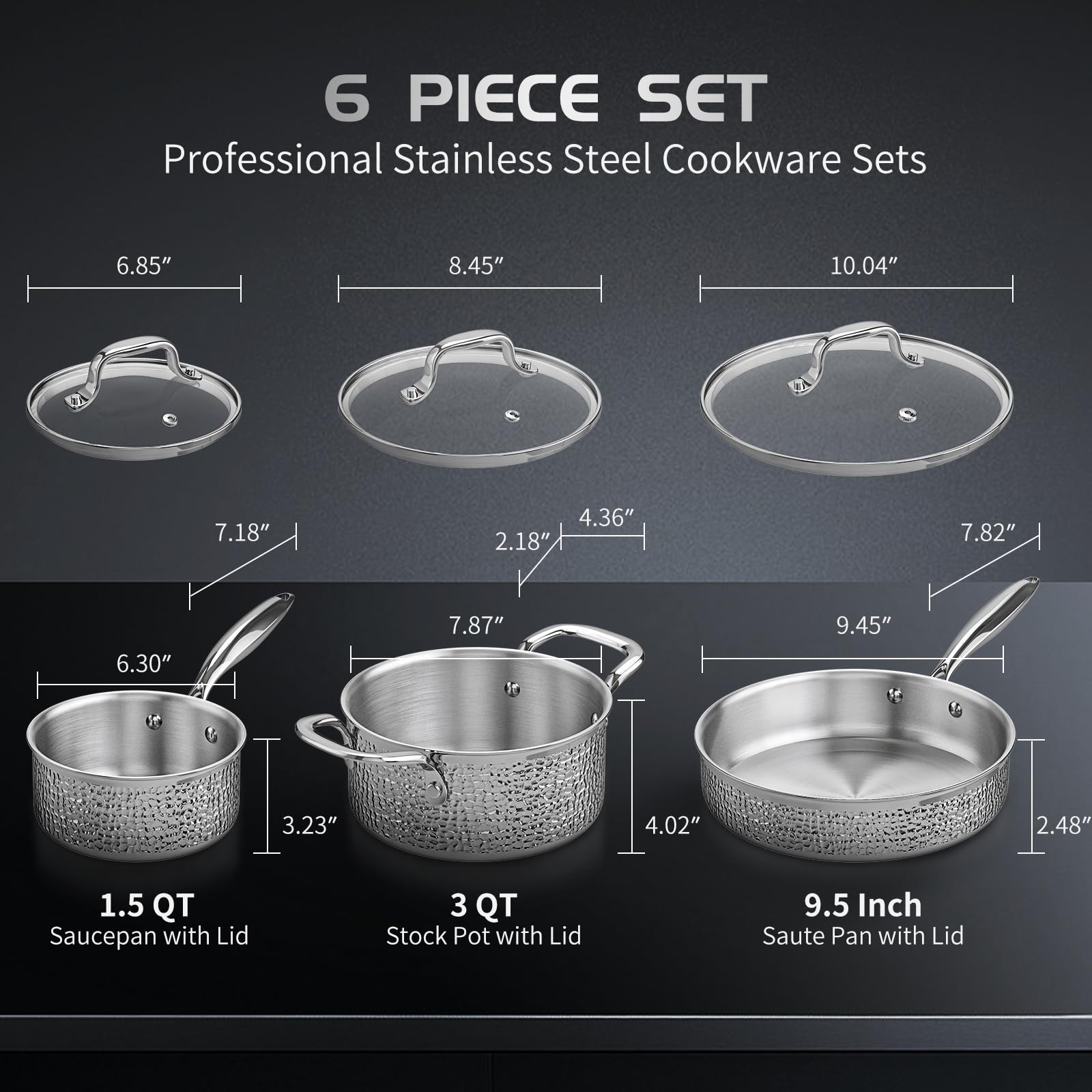 Nonstick Pots and Pans Set, Brown Granite Induction Cookware Set with Stay-Cool Handles, Non Stick Cooking Pot and Pan Set Compatible with All Cooktops, Dishwasher Safe, PFOS, PFOA Free