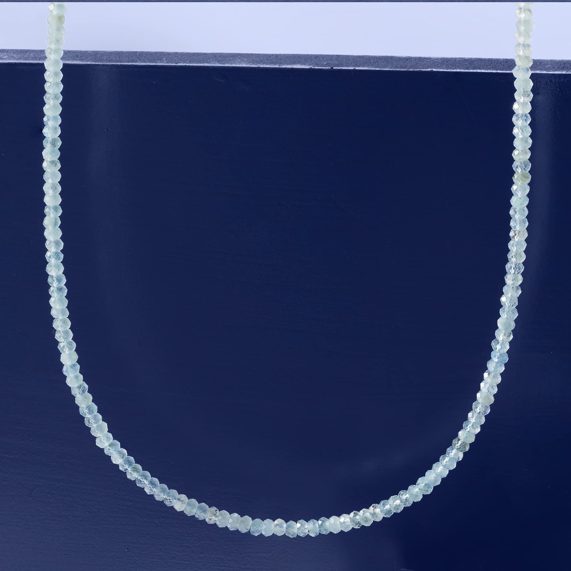Ross-Simons 45.00 ct. t.w. Aquamarine Bead Necklace With 14kt Yellow Gold Magnetic Clasp. 18 inches