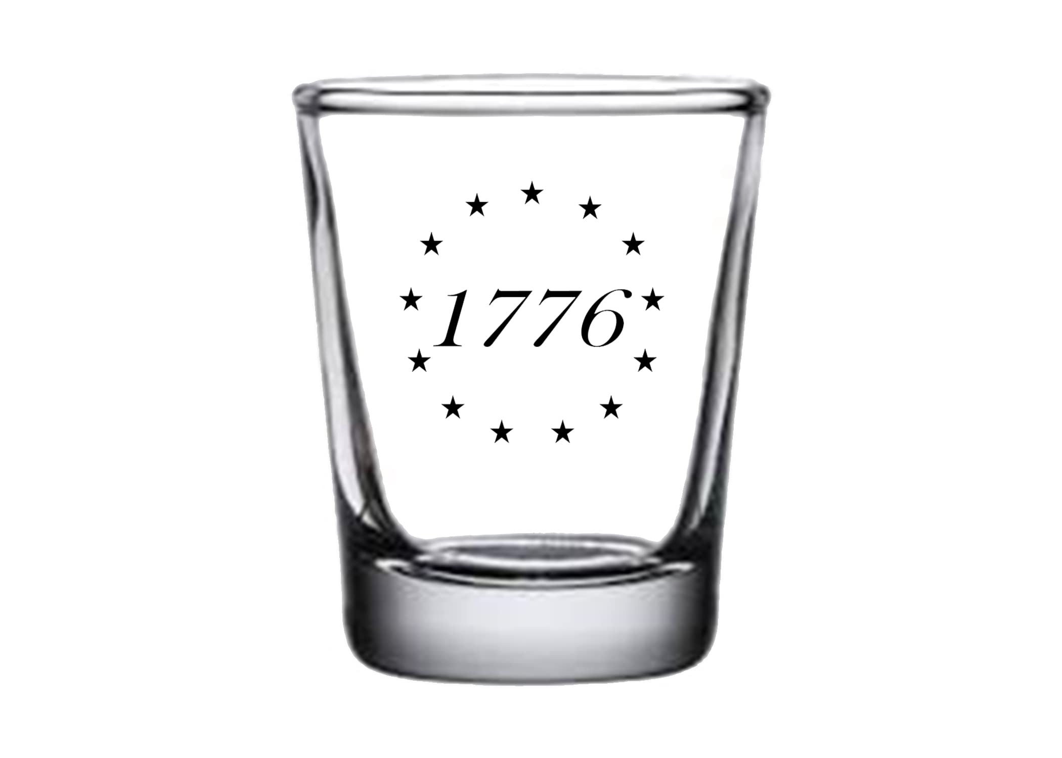 Rogue River Tactical Betsy Ross 1776 USA Flag Tattered Shot Glass Gift For Military Veteran or Patriotic American