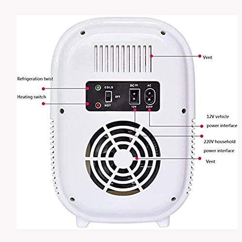 N/A Mini Fridge 6 Liter Portable Cosmetic Refrigerator Powered Thermoelectric System Cooler and Warmer