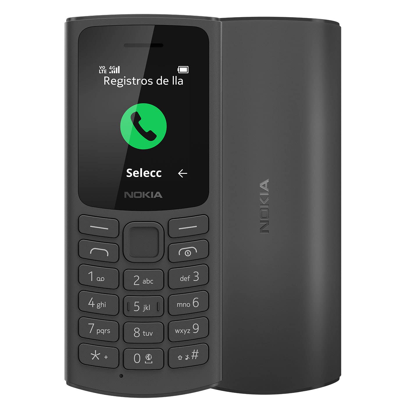 Nokia 105 4G | GSM Unlocked Mobile Phone | VoLTE | Black | International Version | Not AT&T/Cricket/Verizon Compatible