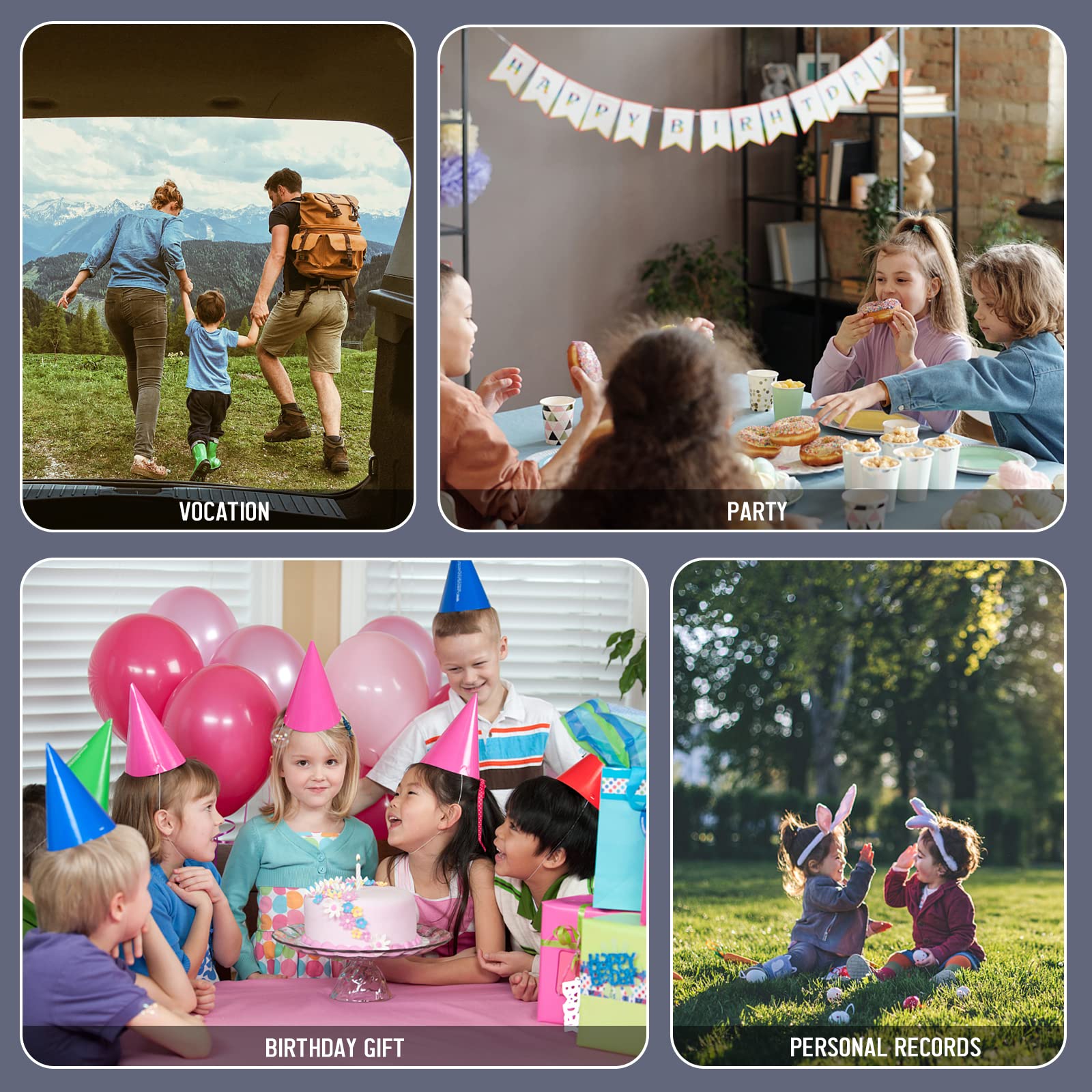 RRGEAR Digital Camera for Kids, 2.7K Digital Camera for Teens, Boys & Girls, 16X Digital Zoom Camera with 32GB SD Card & 2 Batteries (Black) (DC9)