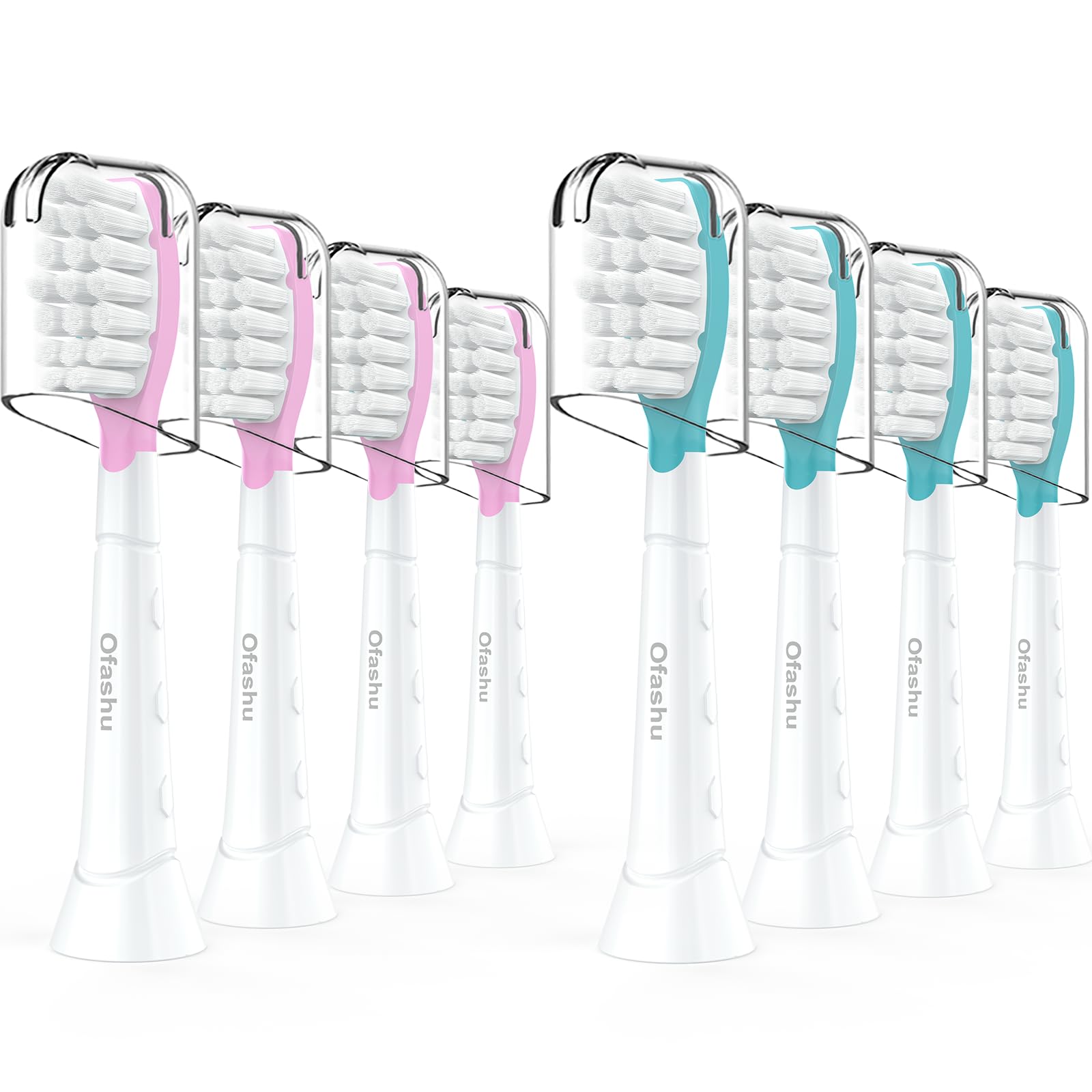Ofashu Replacement Toothbrush Heads for Philips Sonicare DiamondClean ProtectiveClean C1 C2 C3 G3 W3 4100 5100 HX9044 HX9024, White, 8 Packs