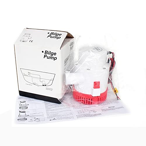 XuuSHA Hand Bilge Pump Large Flow Dc 12v 24v Bilge Pump 3700GPH Electric Water Pump Bilge Pump Automatic (Voltage : 12V)