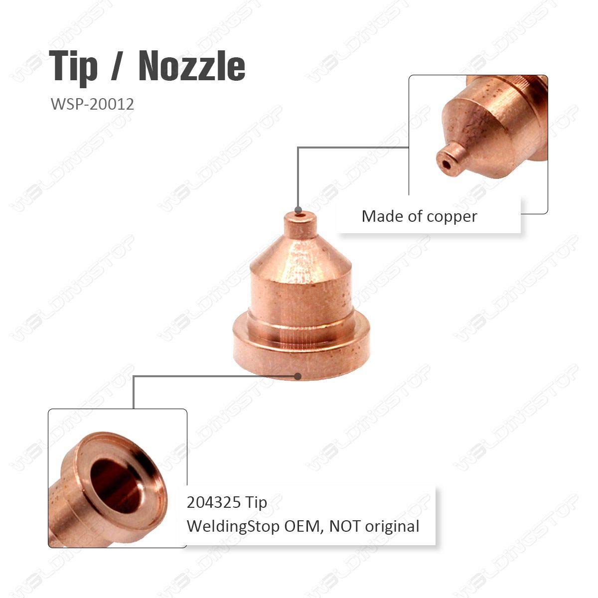 Plasma Electrode 192047 Nozzle 204325 Shield Cup for Miller ICE-40T / ICE-40TM Torch Consumables Kit 35pcs