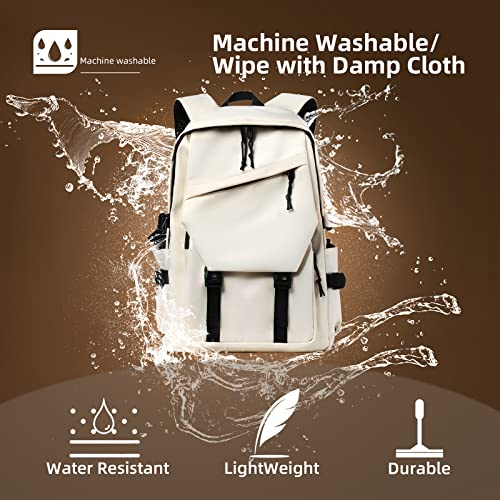 Roinjezo Laptop Backpack,Travel Outdoor Daypack,14 Inch Lightweight Rucksack for for Work Business Trip(White)