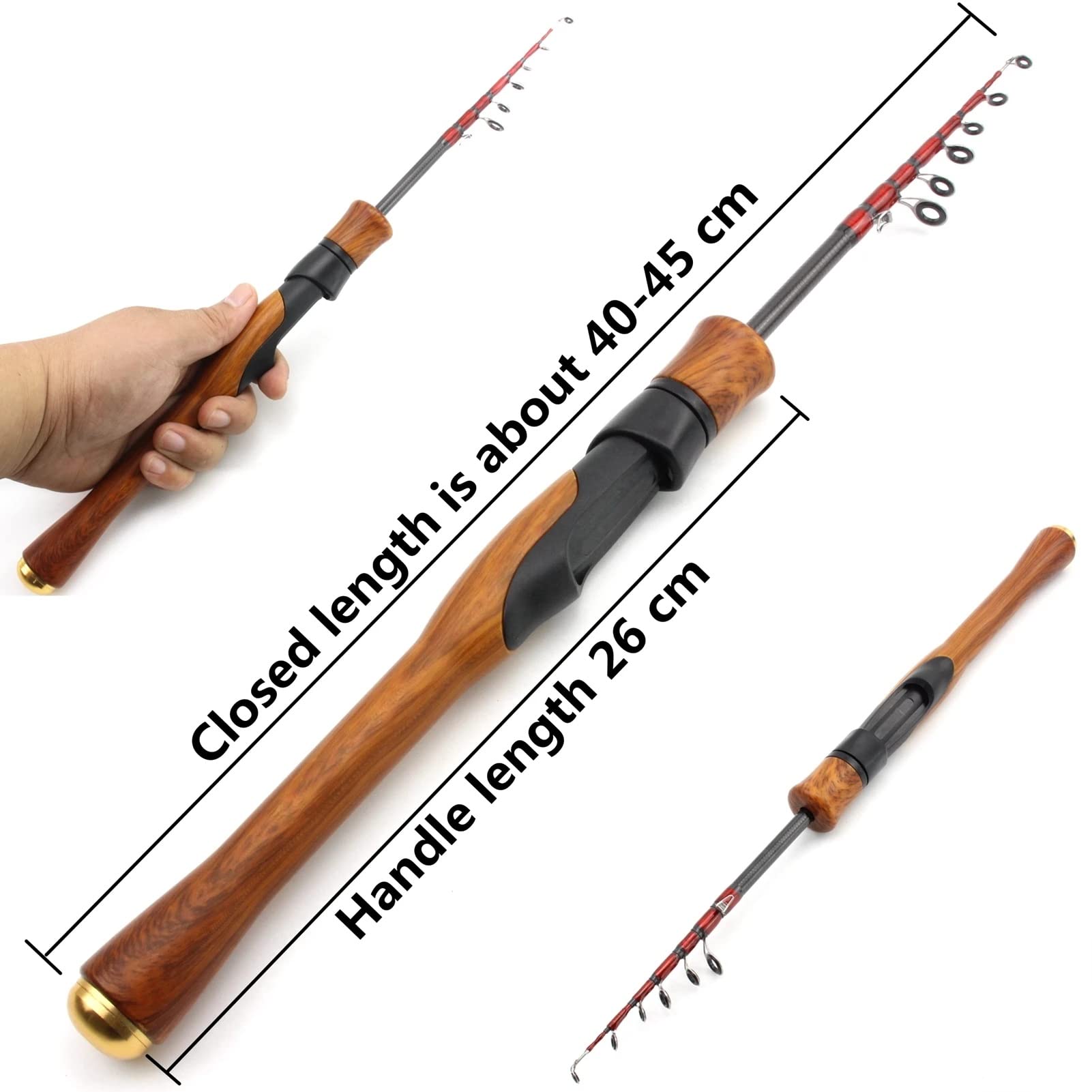 Ultraing Light Power Telescopic Fishing Rod Spinning Rod Lure Weight 1-5g Children Beginners Catch Small Fish Pole ( Color : D , Size : 185cm )