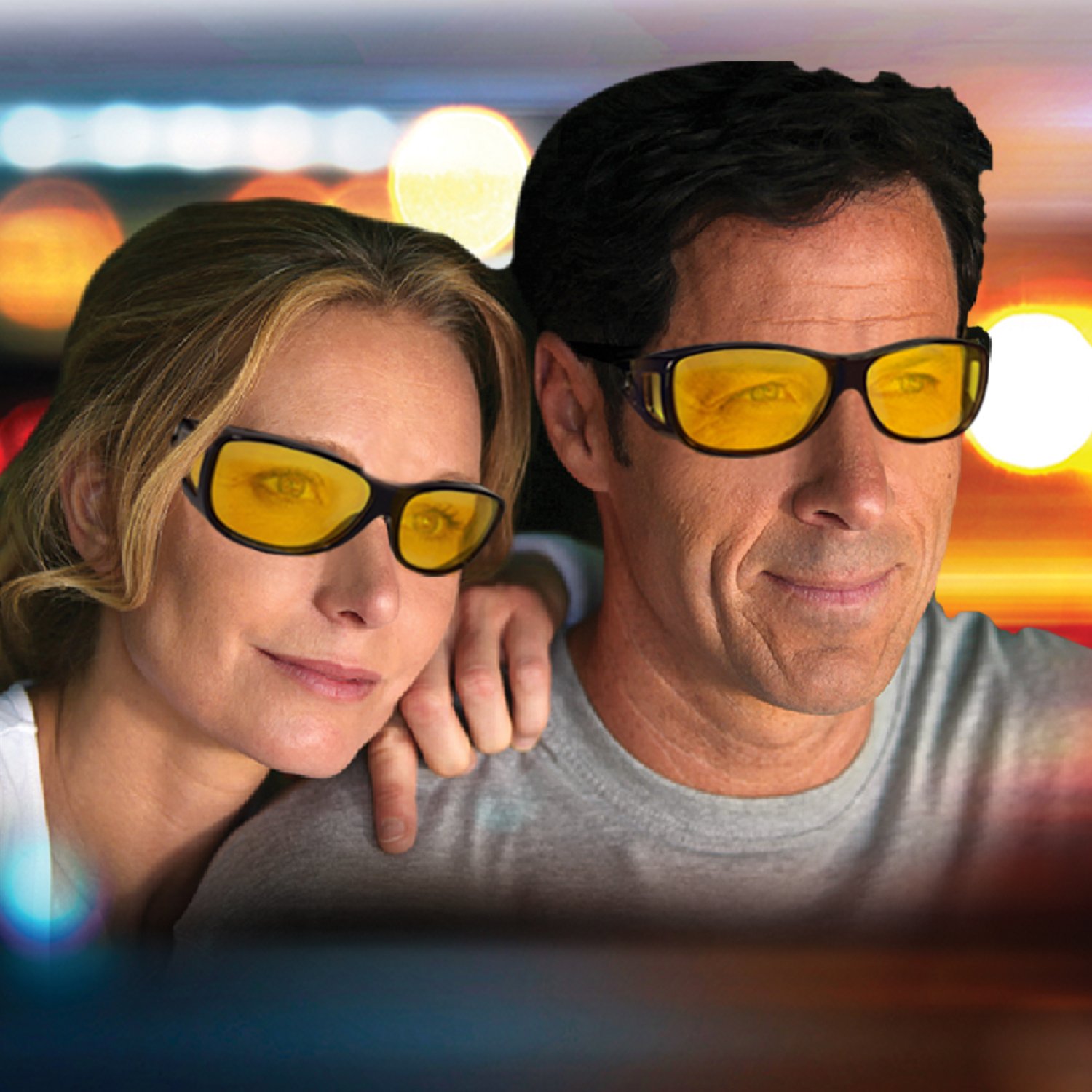 Ontel Night Sight | HD Polarized Night Vision Driving Sunglasses | Men and Women, Anti Glare, Scratch Resistant, Stylish