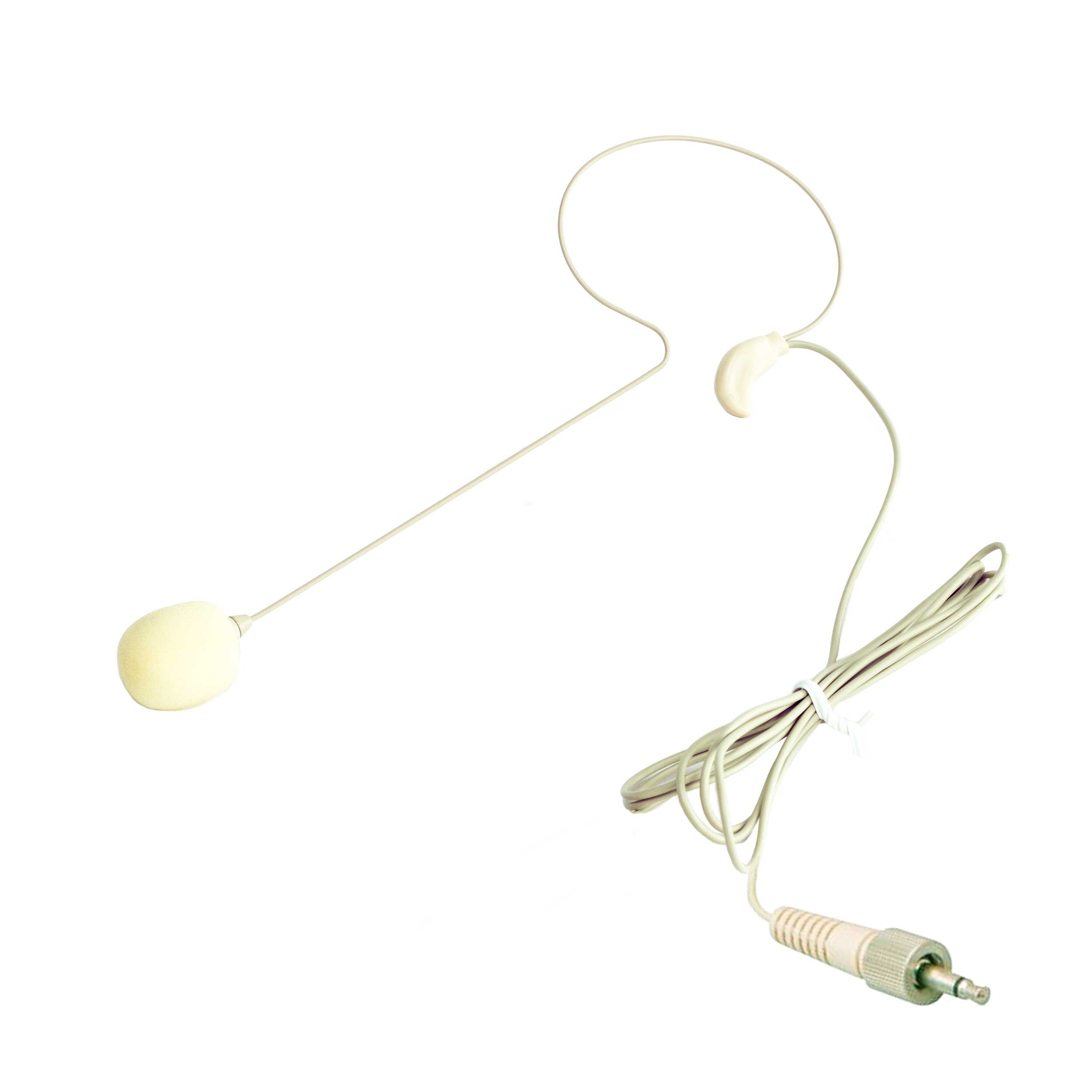 Nady HM-45 Uni-Directional Headworn Condenser Microphone - Small and Lightweight, Minimum Visibility, Ideal for Singers, Performers, DJs, Television Announcers, etc. 3.5 Connection, Biege Color