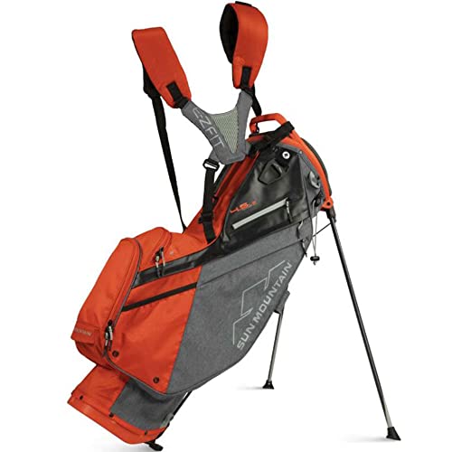 Sun Mountain Mens 2022 4.5LS 14-Way Stand Bag Carbon Inferno, Orange