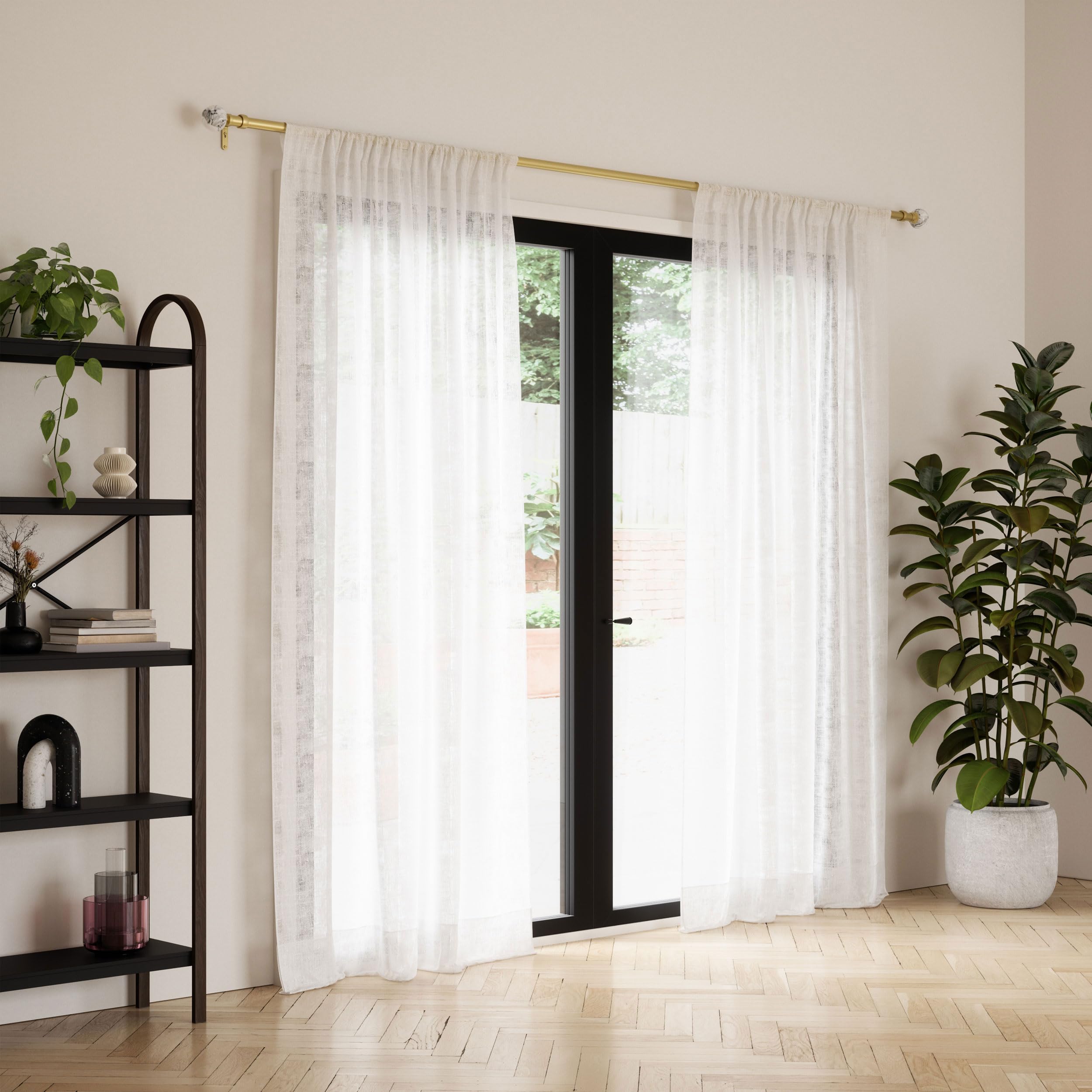 Umbra Venus 1" Adjustable Curtain Rod 72 to 144 Inches
