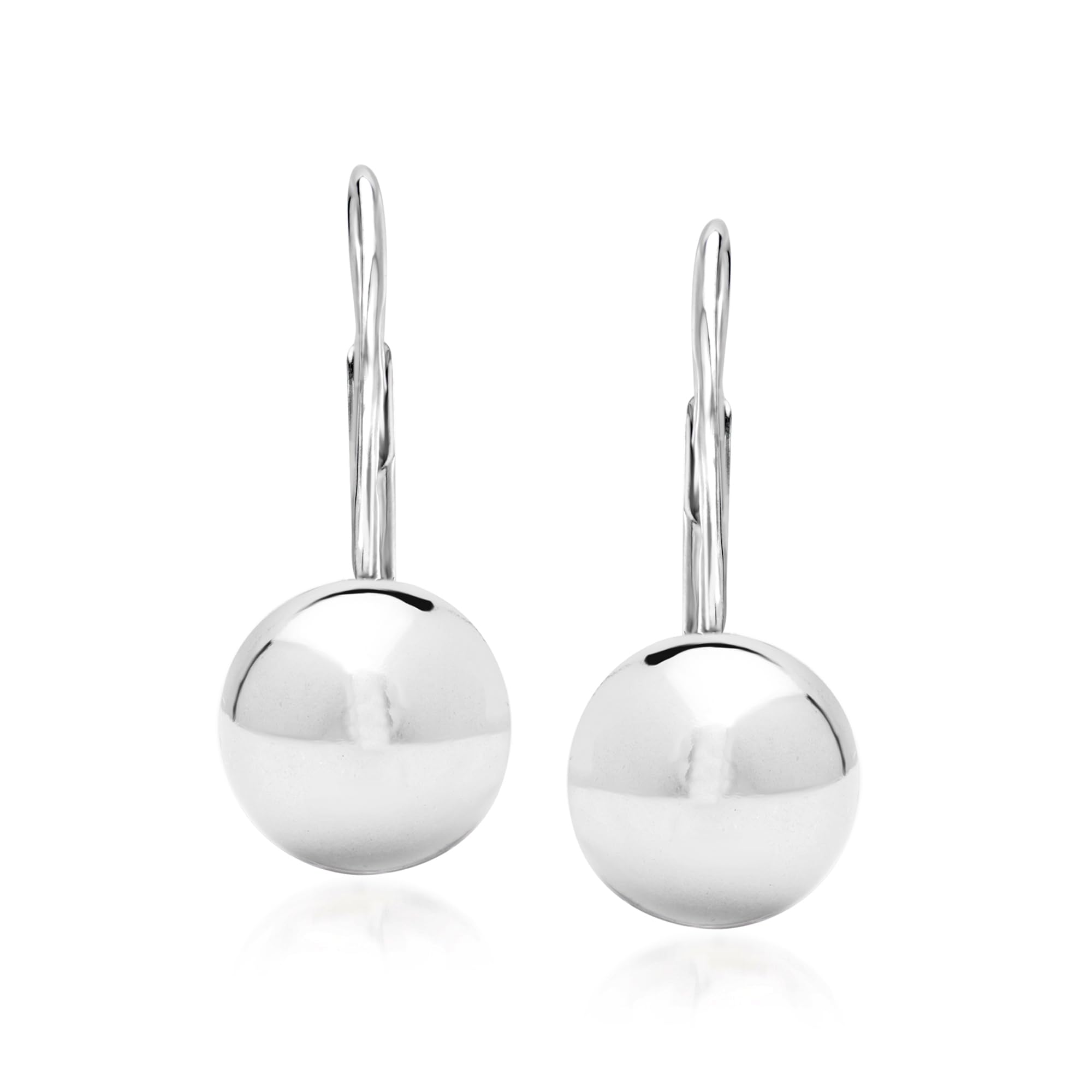 Ross-Simons Italian 10mm Sterling Silver Bead Drop Earrings