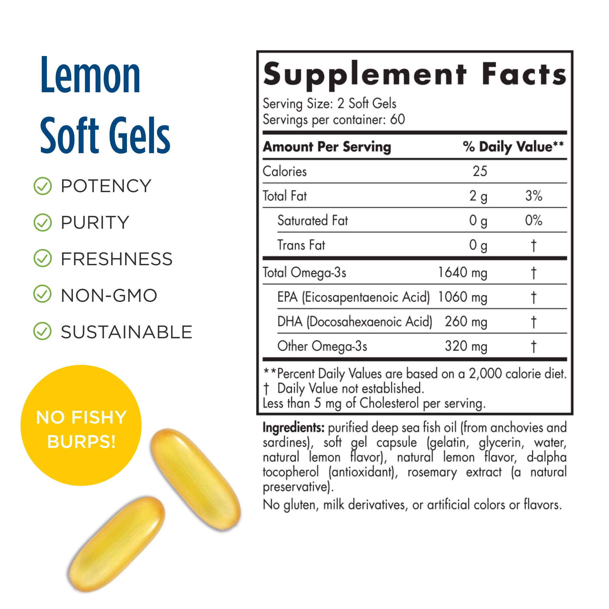 Nordic Naturals ProEPA Xtra, Lemon - 120 Soft Gels - 1640 mg Omega-3 - High-Intensity EPA Formula for Positive Mood, Heart Health & Cellular Function - Non-GMO - 60 Servings
