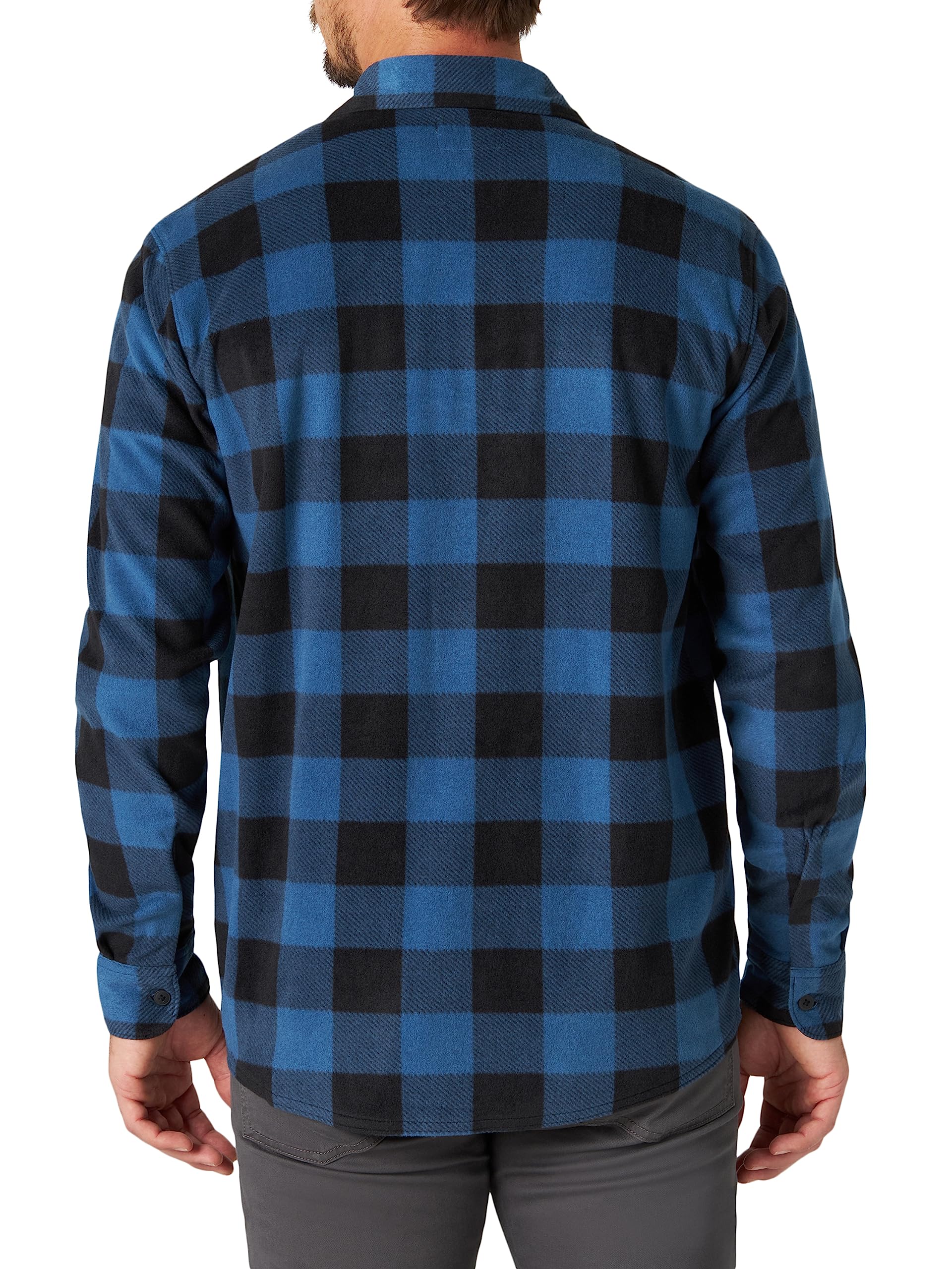 Wrangler Authentics Men's Long Sleeve Heavyweight Fleece Shirt Pelican XX-Large