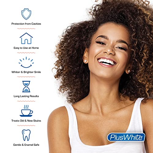 Plus White Xtra Whitening Toothpaste - Removes Tough Stains from Coffee, Smoking, Wine & More - Anti-Cavity, Plaque & Tartar Control (Cool Mint Gel, 3.5 oz, Pack of 3)