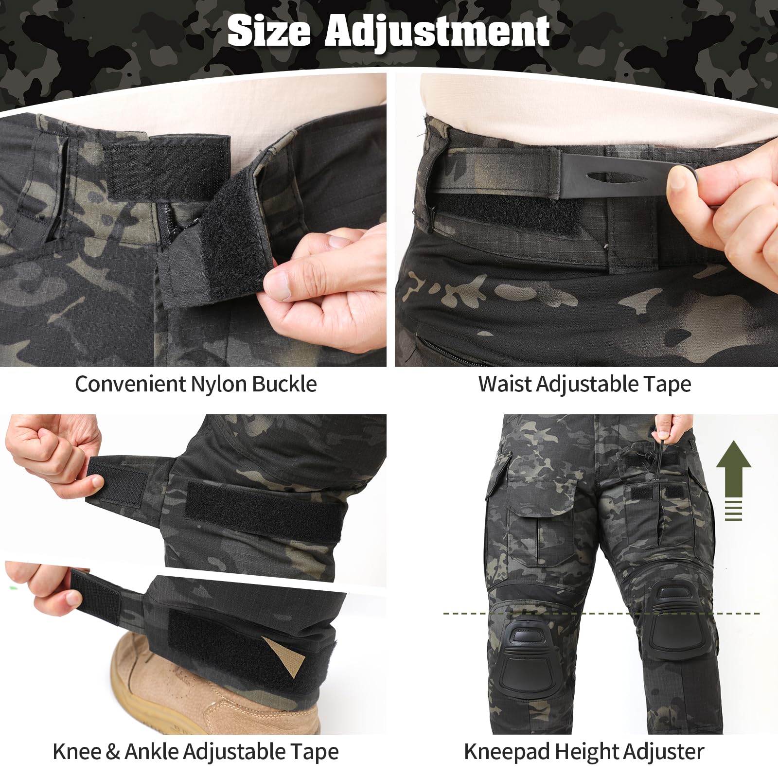 Men's Urban Pro Stretch Tactical Pants Dark Multicam 36W/34L
