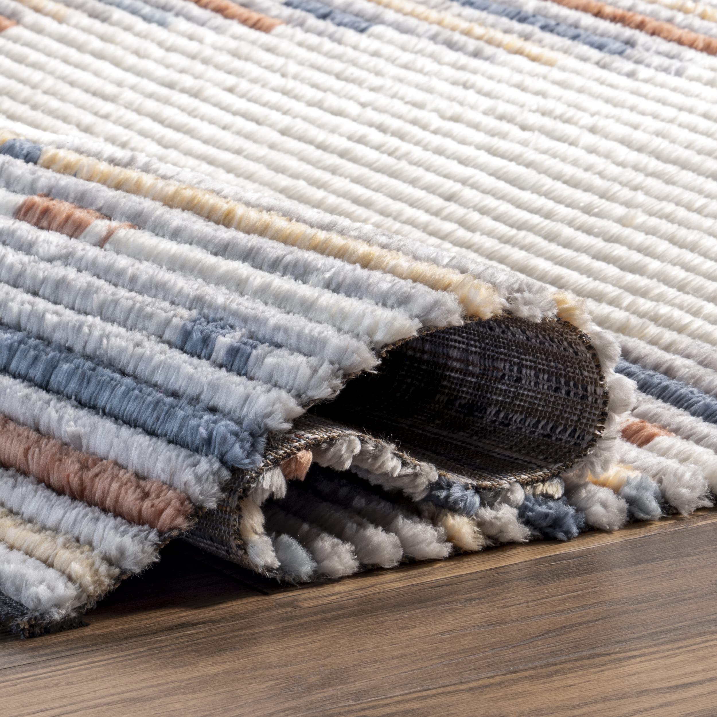 nuLOOM Morgan Contemporary Shag Fringe Area Rug, 5x8, Multi