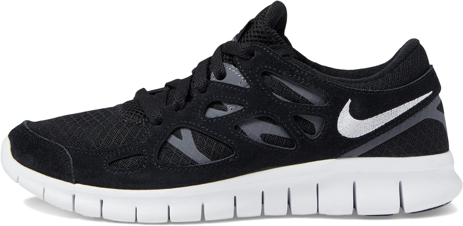 Nike Women's Free Run 2, Black/White/Dark Grey, 7