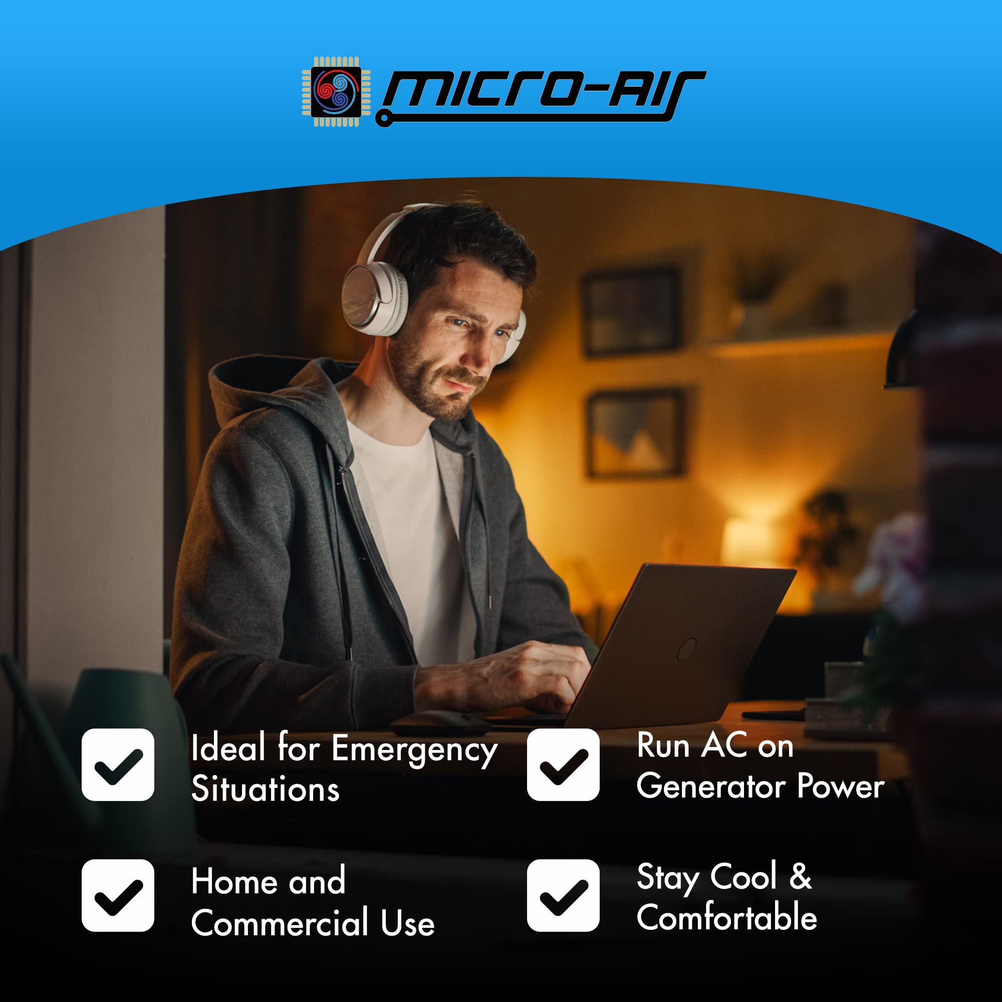 NEW BLUETOOTH MicroAir EasyStart 368 Soft Start Home Commercial (ASY-368-X48 BlueTooth), Air Conditioner Soft Start Works with Generator, Start Air Conditioners at Less Power, Home & Commercial Use