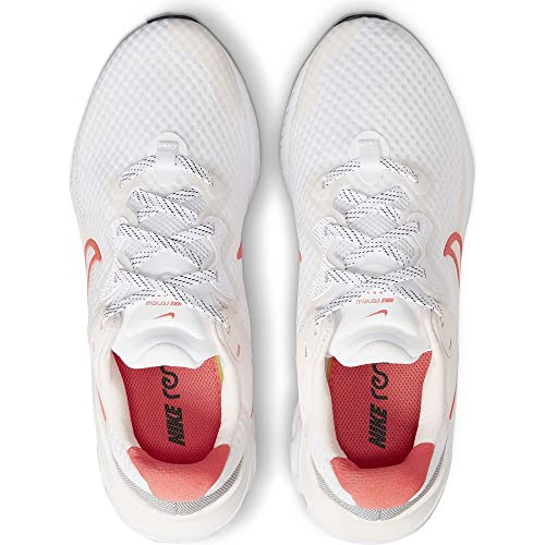 Nike Women's Stroke Running Shoe, White/Magic Ember, 8 M US