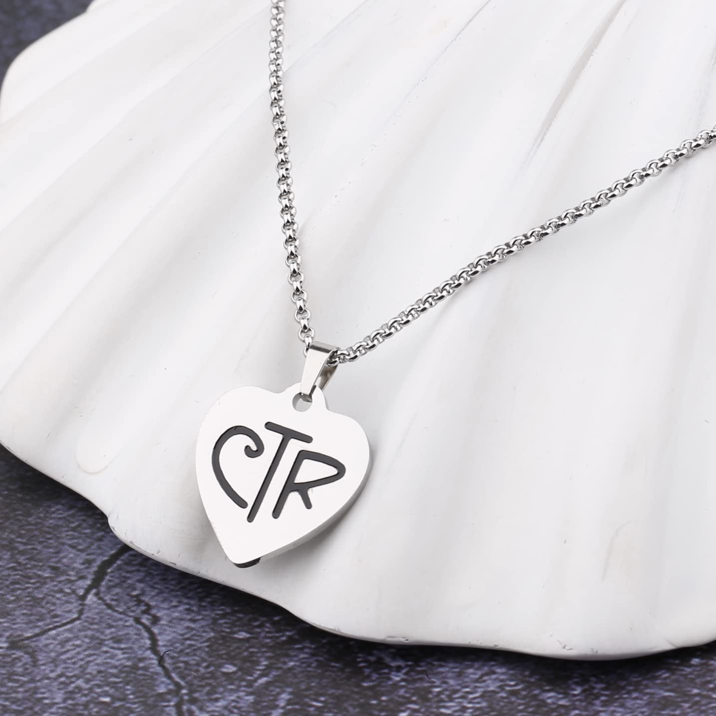 YWQBZ CTR Jewelry CTR Charm Bracelet CTR Necklace Choose The Right Gifts LDS Baptism Gift (CTR NS)