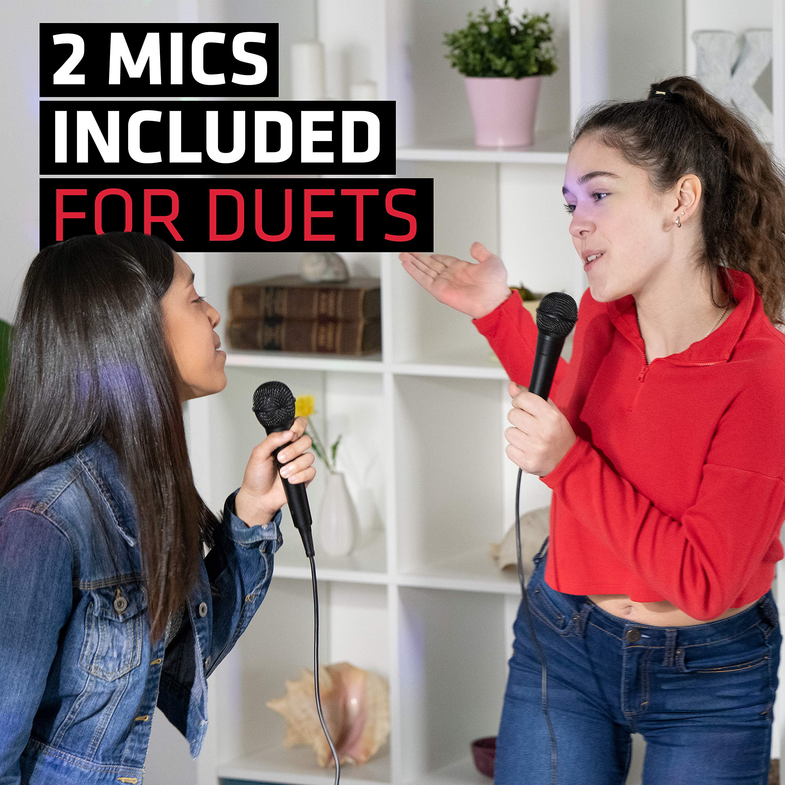 Portable Karaoke Machine - SINGSATION Star Burst - System Comes w/ 2 Mics, Room-Filling Light Show, Retro Light Panel & Works via Bluetooth - No CDs Required - YouTube Your Favorite Karaoke Songs