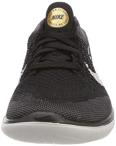 Nike Women's WMNS Free RN Flyknit 2018, Black/VAST, Black, Size 8.5