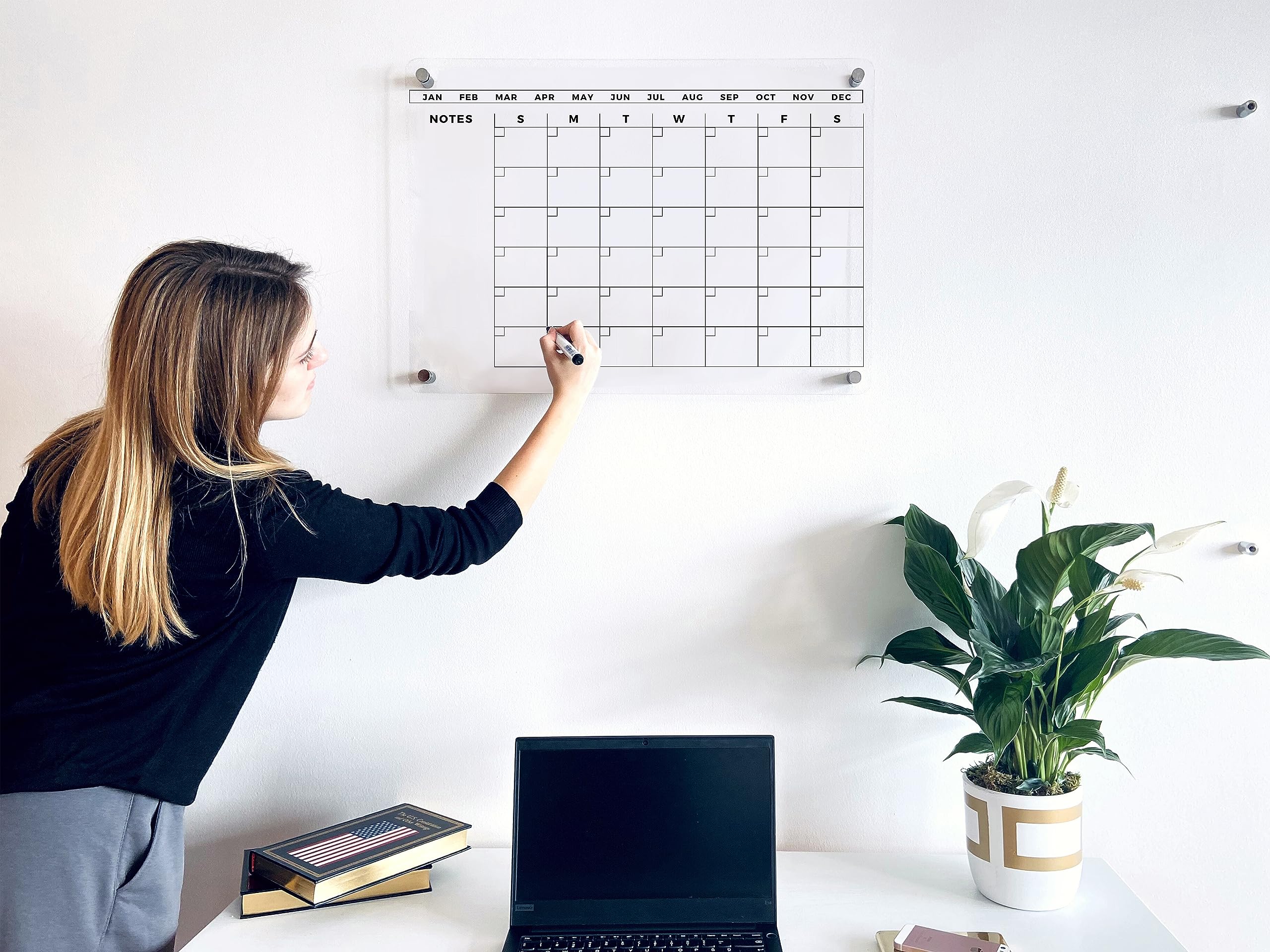 Personalized Wall Calendar 2024 - Personalized Calendar 2024, Wall Calendar, Monthly and Weekly Calendar, Housewarming Gift, Custom To-Do List (36"x24", Extra Package)
