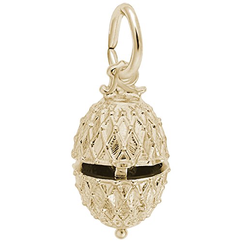 Rembrandt Charms Gold Plated Sterling Silver Easter Egg Charm Pendant