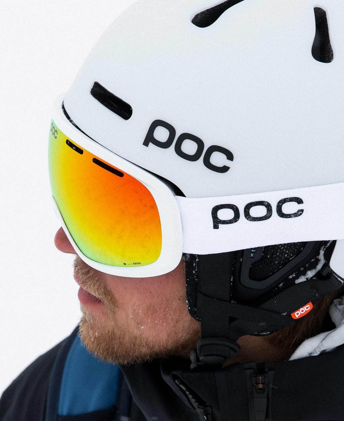 POC, Fovea Clarity Goggles for Skiing and Snowboarding, Lead Blue/Spektris Orange, One Size