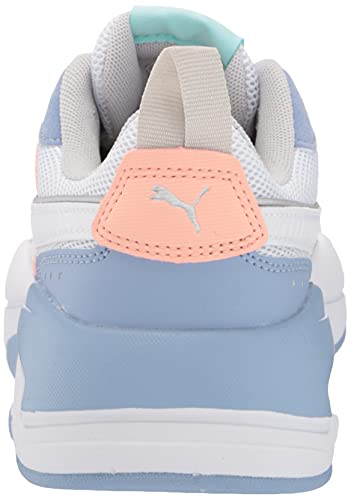PUMA unisex child X-ray Sneaker, Forever Blue-puma White-apricot Blush-island Paradise, 4 Big Kid US