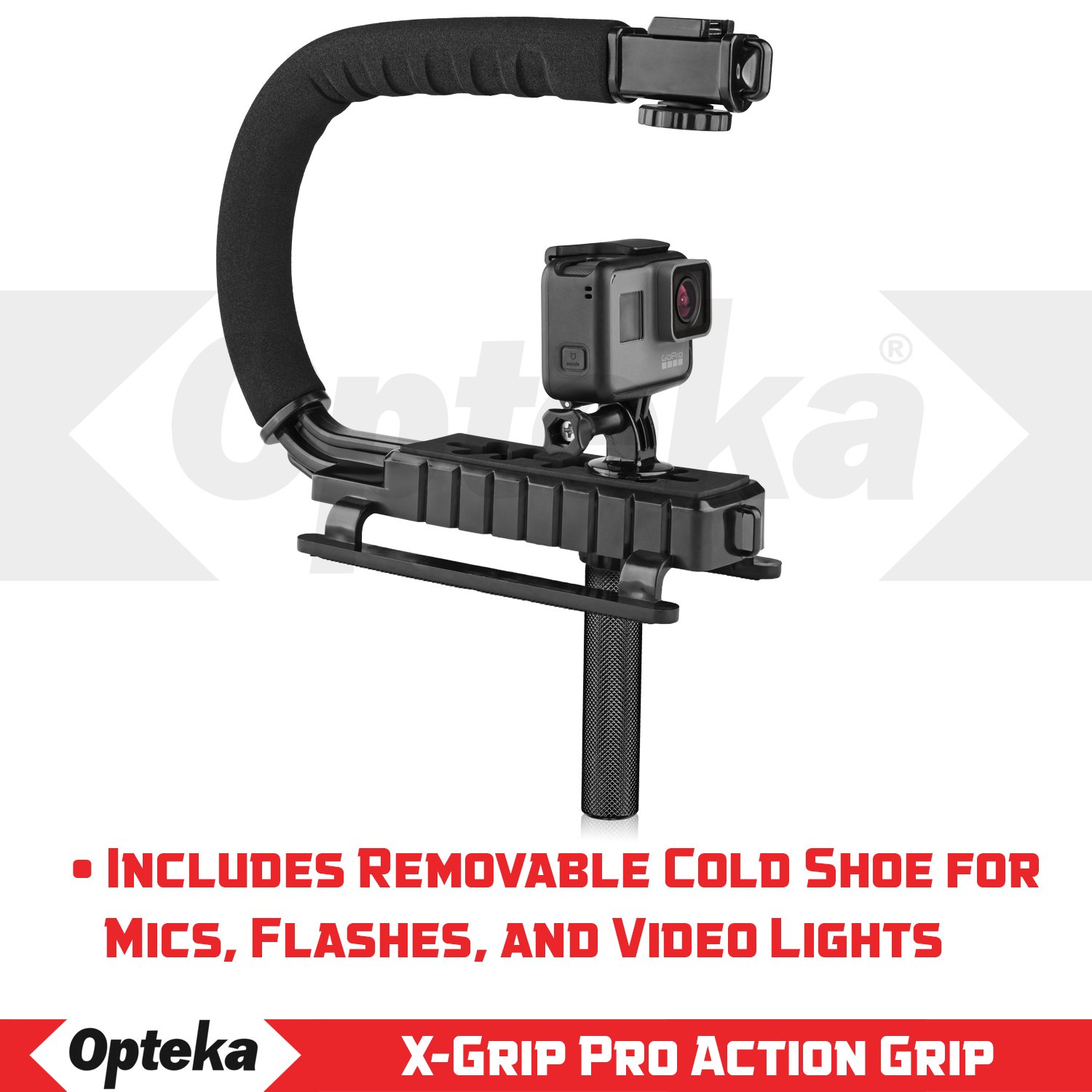 Opteka X-Grip H-MOD Professional Stabilizing Handle for GoPro Action Cameras (Black)