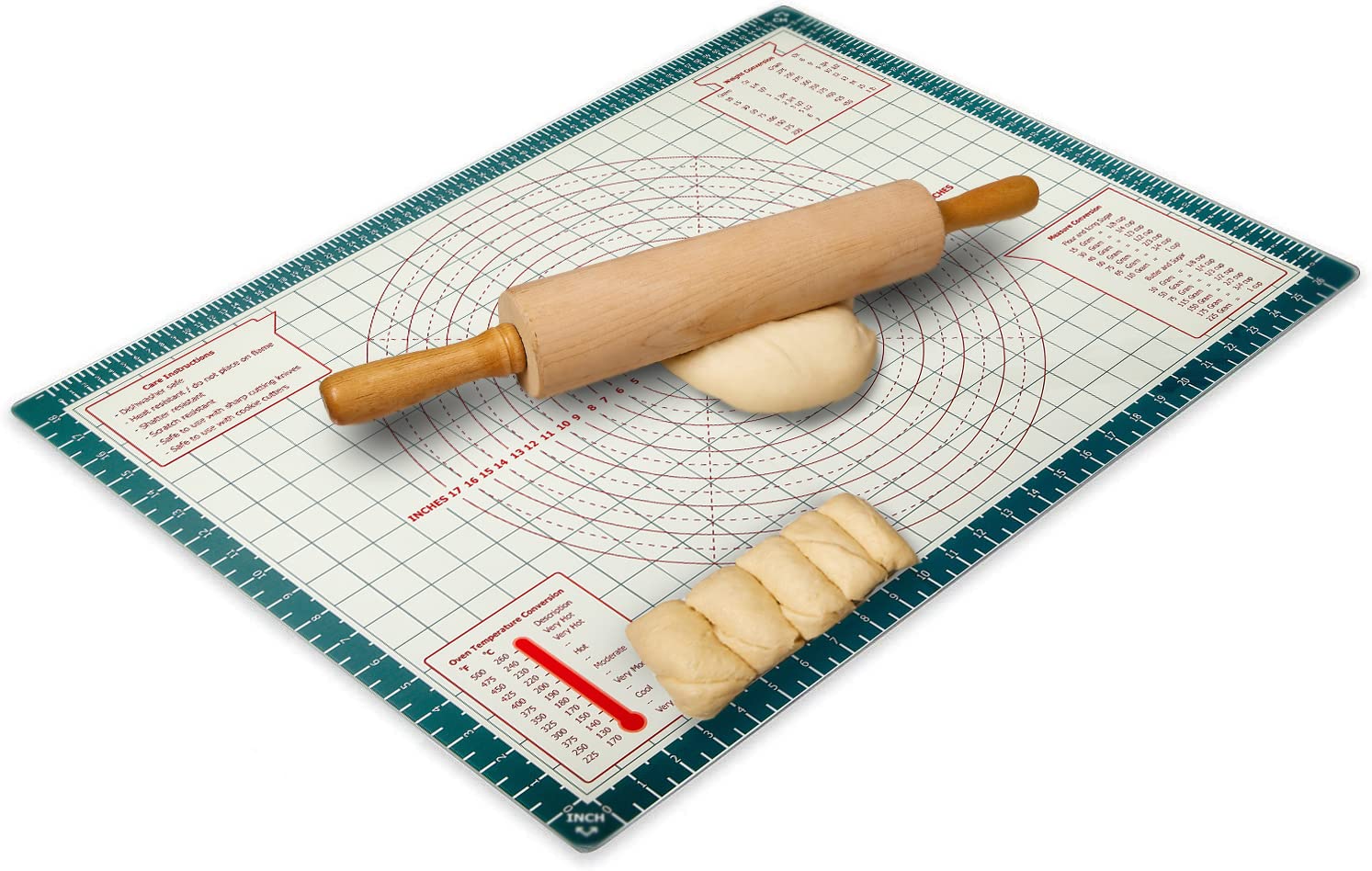 Tempered Glass Baking Board/Cutting Board with Measurements Of 26" x 18" Inch, Non-Stick Dough Rolling Board ( Board size 28.5" X 20.5" )