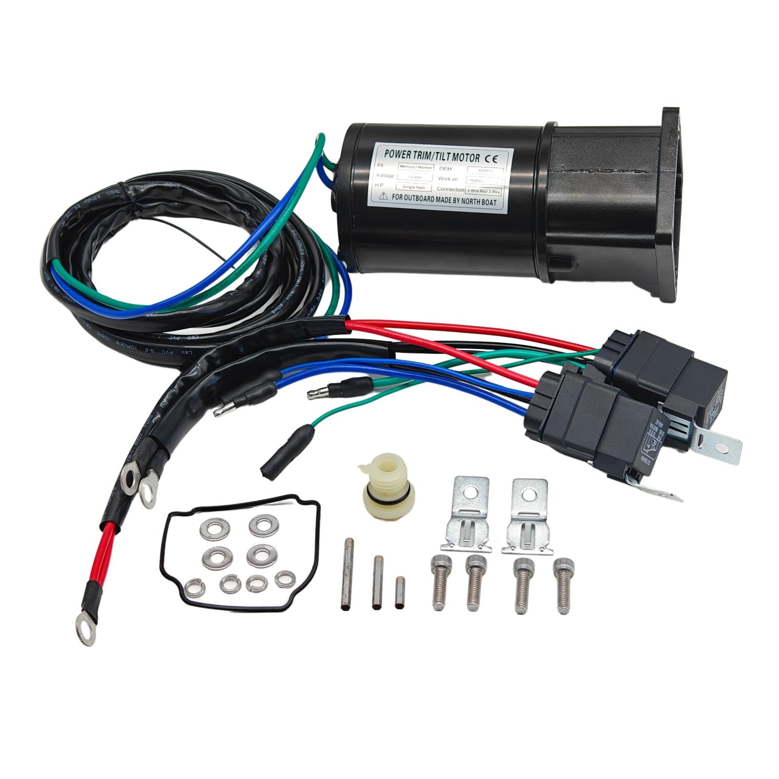 NorthBoat 18-6775 Outboard Electrical Tilt Trim Motor for Mercury Mariner 65-125 HP and Force 85-150 HP Models 824051 6274 PT495NK