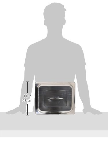 Winco Half Size Dome Cover with Handle,Stainless Steel,Medium
