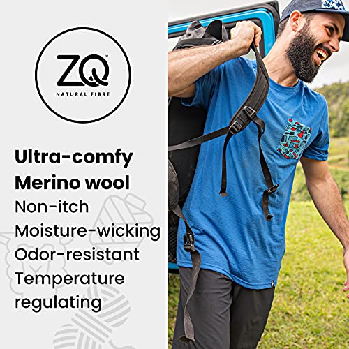Smartwool Men's Merino Wool Long Sleeve Snowcat Trek Graphic Tee (Regular Fit), Black, Large