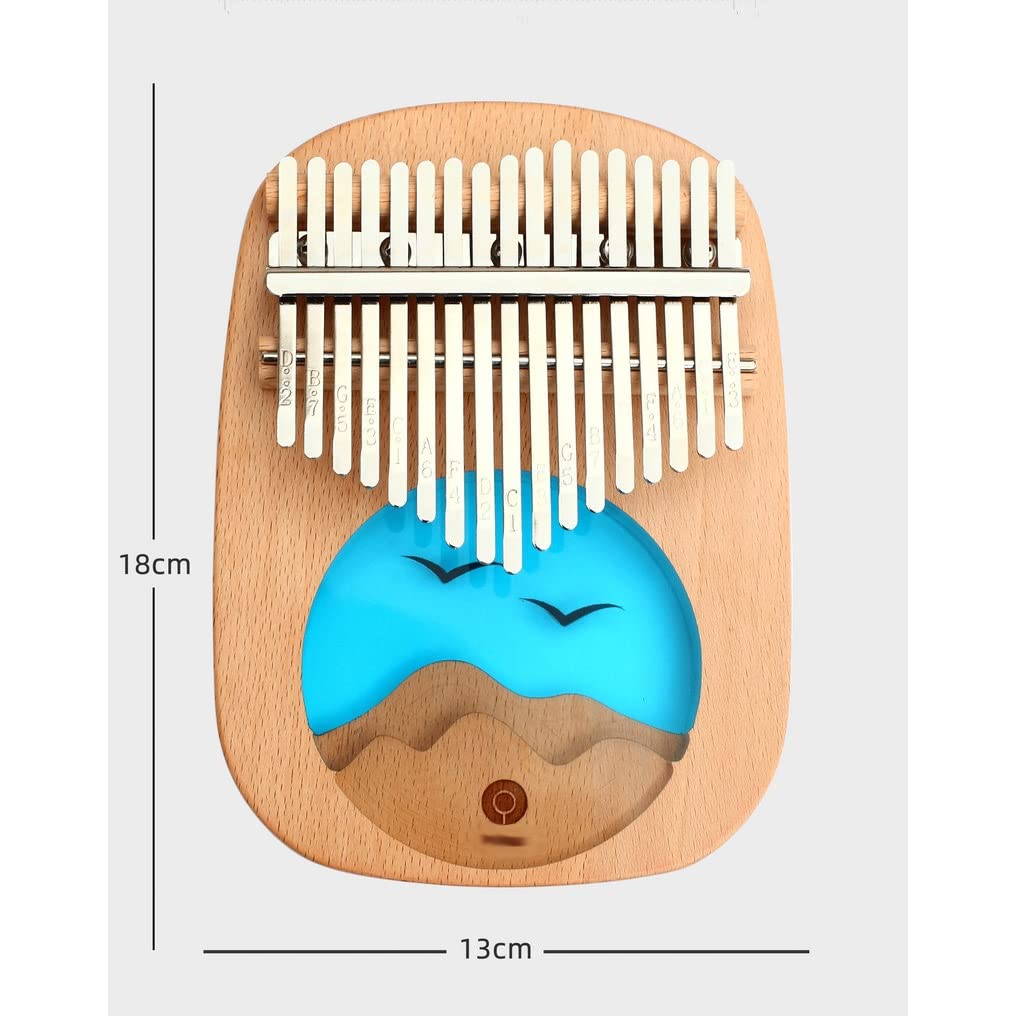 WSSBK 17 Tone Finger Piano Portable Kalimba Easy to Learn Ethereal Instrument Finger Piano