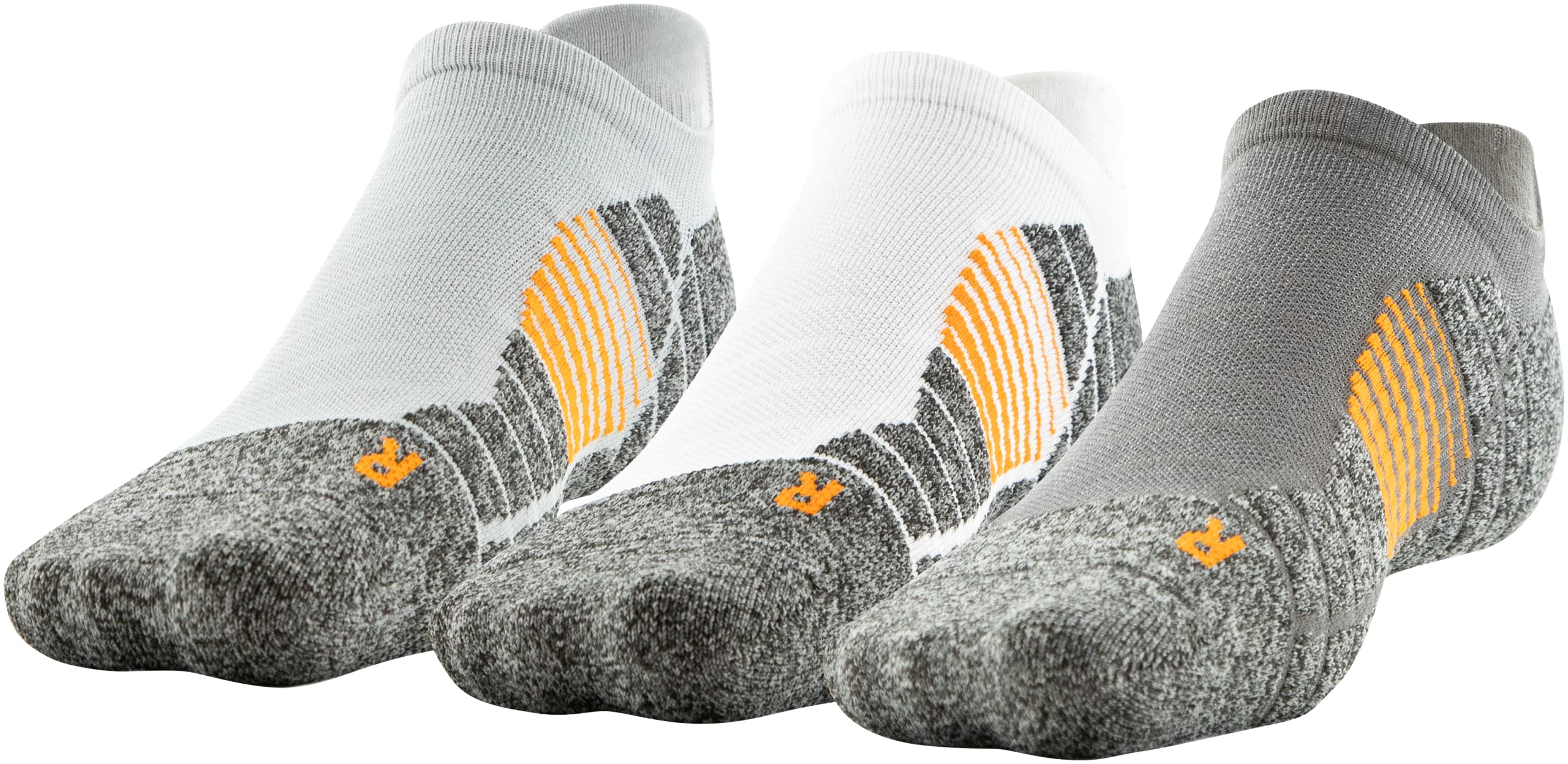 Under Armour Adult Elevated+ Performance No Show Socks, 3-Pairs, Fresh Clay Assorted, Large