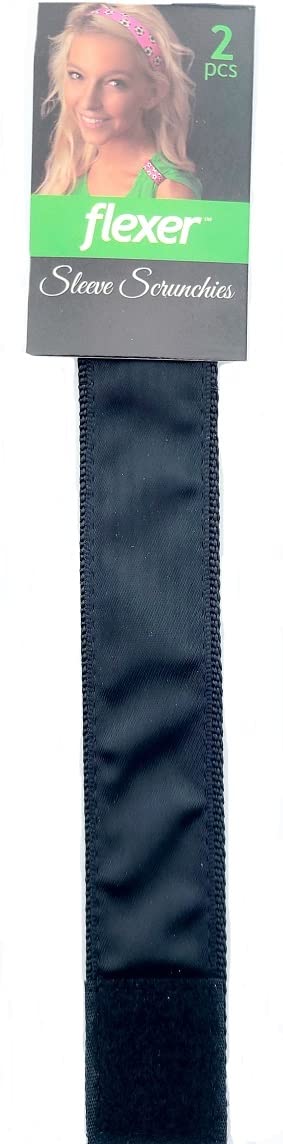 Softball Sleeve Scrunchies (pair plain BLACK) from the ORIGINAL USA INVENTOR, Soccer, Volleyball, Over 8 million sold, 1 Count