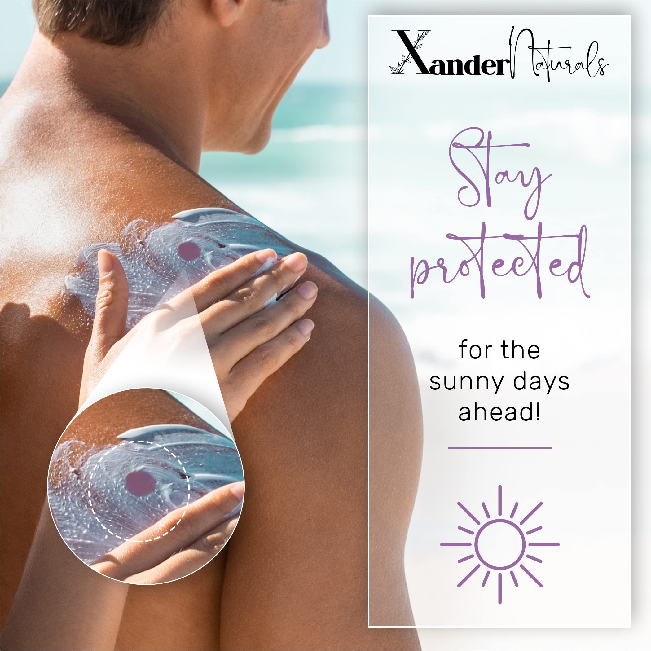 XanderNaturals UV Stickers for Sunscreen - Sunscreen Reminder Stickers- Sunburn Alert Patches - Works w/Spray Sunscreen & Sunscreen Applicator For Kids - 16 ct