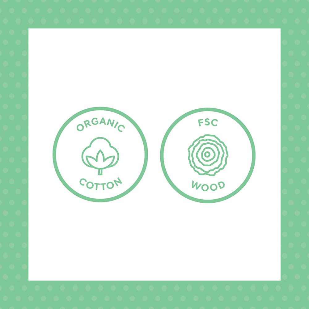 Petit Collage Eco-Friendly Organic Baby Starter 3-Piece Gift Set, Little Elephant