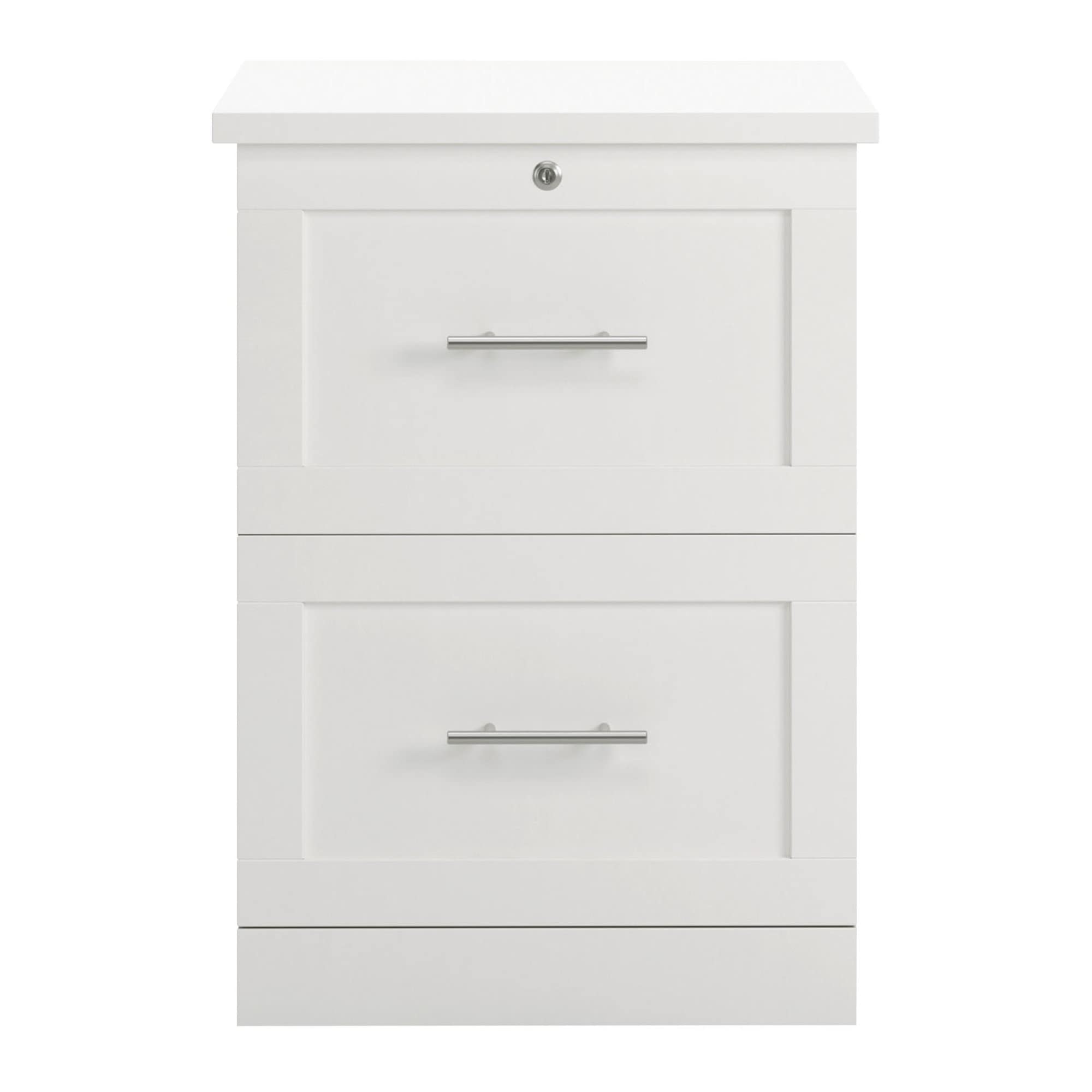 RealspaceĀ® 17" D Vertical 2-Drawer File Cabinet, White