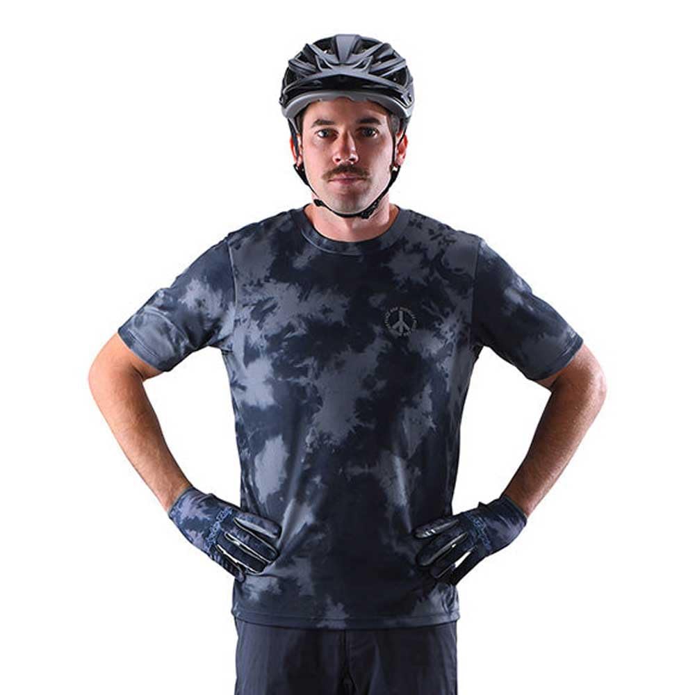 Troy Lee Designs Cycling MTB Bicycle Mountain Bike Jersey Shirt for Men, Flowline SS Plot (Charcoal, Large)