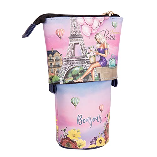 Nicole Lee Layered Makeup Cosmetic Brush Holder - Romance in Paris
