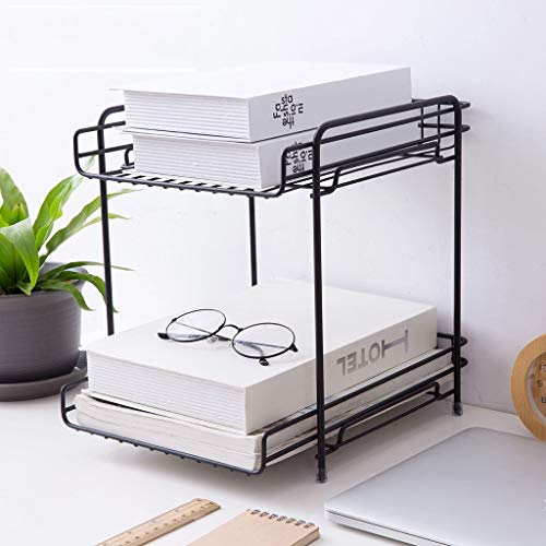 Saladplates-LXM Bookcase, Book Shelf, Modern Metal Storage Display Rack Floor Standing Shelves with Open Design for Home Office Living Room Study
