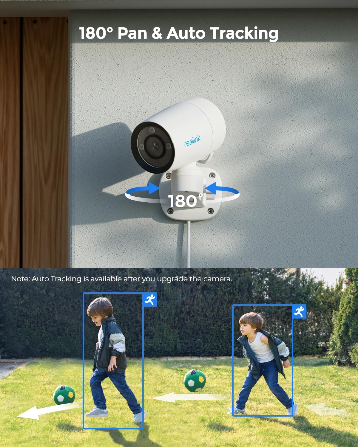 REOLINK RLC-81PA 4K PoE Bullet Security Camera, 180 Degree Pan, Horizontal Auto Tracking, Outdoor IP Camera with Color Night Vision, Smart Person/Vehicle/Pet Detection, 2 Way Talk, microSD Card Slot