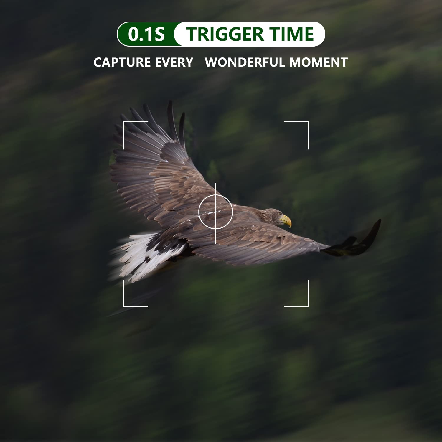 Trail Camera 1520P 20MP Hunting Camera, 0.1s Trigger Speed 940nm Nonglow Infrared Night Vision Trail Game Camera IP66 Waterproof 82ft 120° Wide Angle Detection Range Trail Cam for Wildlife Monitoring