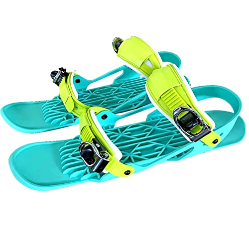 WUJIBAGUA Children's Ski Skate, Mini Short Skiboard Snowblades Adjustable Bindings Portable Snow Shoes Board Winter Skiing Equipment